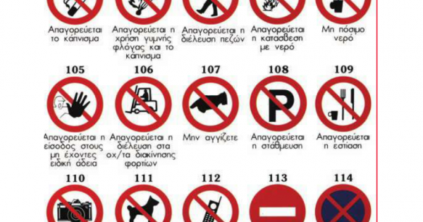 Πινακίδες σήμανσης αλουμινίου 20Χ25εκ.